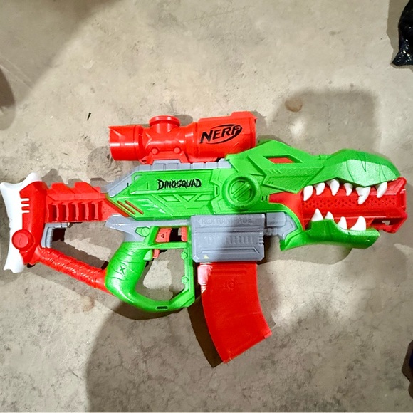 Nerf | Toys | Nerf Green And Red Dinosaur Blaster Action Figure | Poshmark